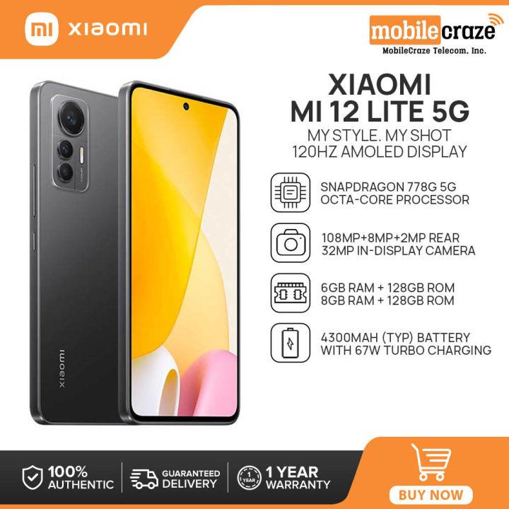 Xiaomi Mi 12 Lite 5G Smartphone | 6GB RAM+128GB ROM / 8GB RAM+128GB ROM ...