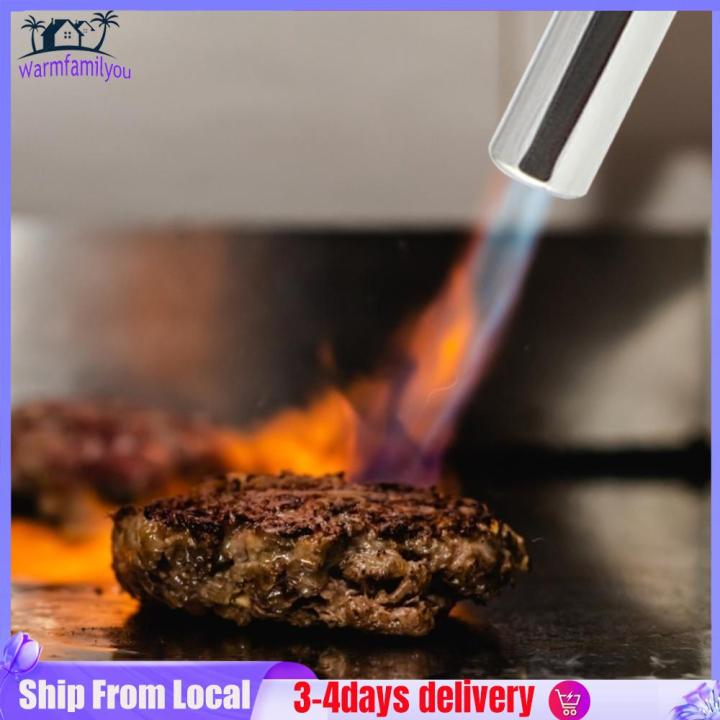 Brazing Butane Gas Lighter Flamethrower Adjustable Outdoor Barbecue ...