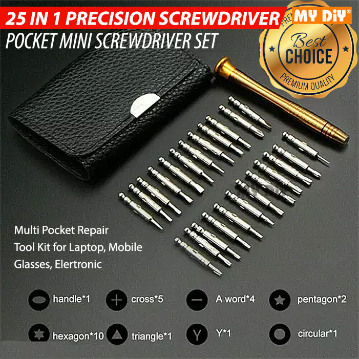 MYDIYHOMEDEPOT - 25 IN 1 POCKET MOBILE PHONE REPAIR MINI PRECISION ...