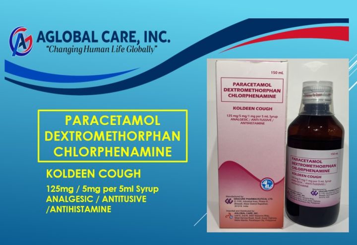 Paracetamol Dextromethorphan Chlorphenamine (KOLDEEN COUGH) 125mg / 5mg ...