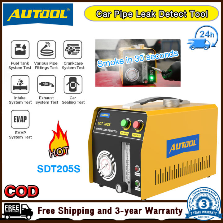 AUTOOL SDT205S Car Leak Detector Pipe Leak Locator Automotive EVAP System Leakage Analyzer ...