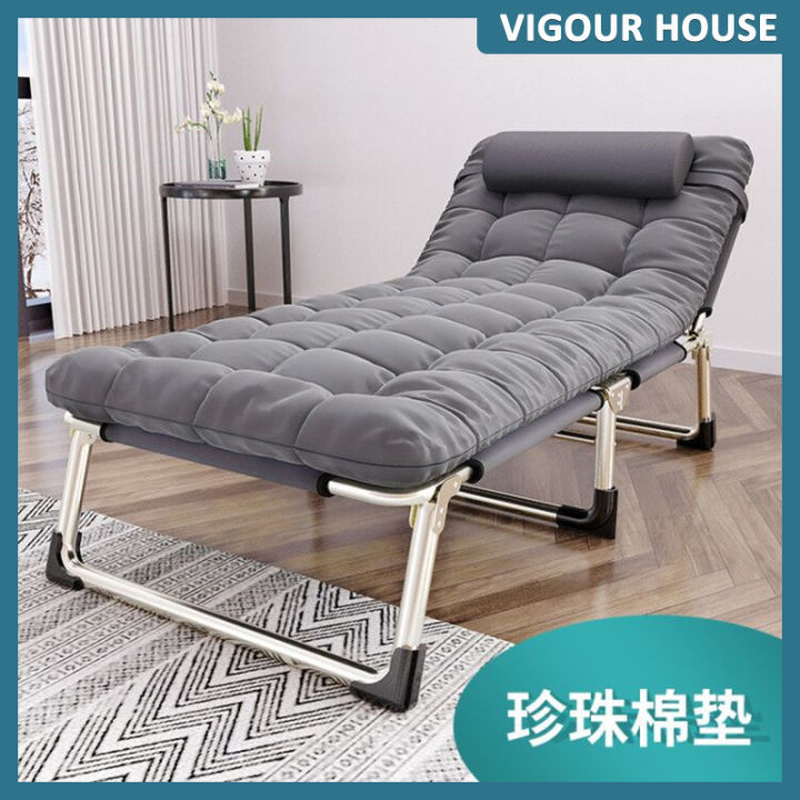 Folding Bed Portable Single Bed Rest Chair Lazy Chair Sleeping ...