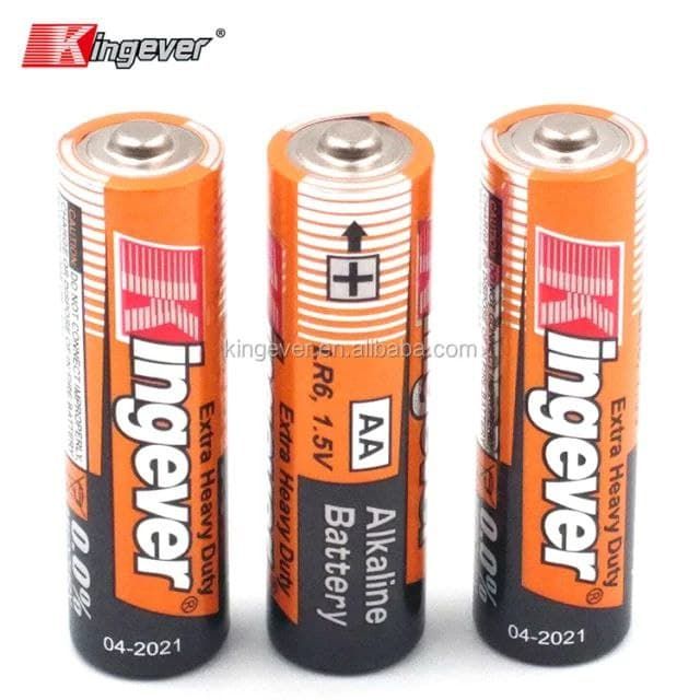4 Pieces Kingever Alkaline Extra Heavy Duty R6 AA or AAA 1.5V Batteries ...