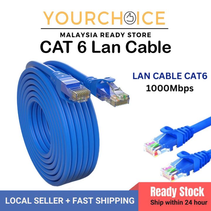 CAT6 RJ45 LAN Network Cable Gigabit Ethernet For Modem Router Tv Box ...