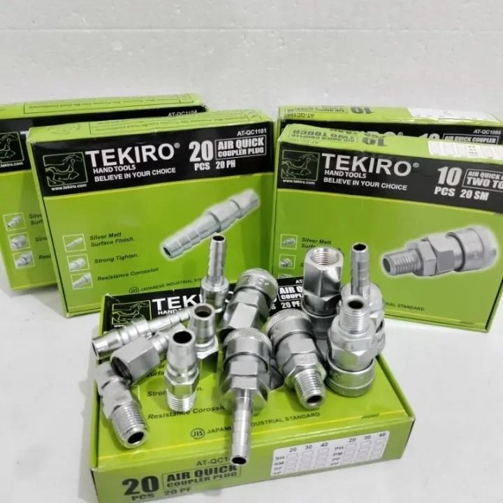 TEKIRO Quick Coupler Connector Angin Neple Kompresor Universal Drat 1/4 ...