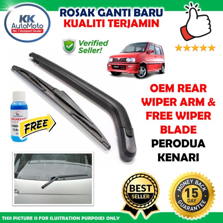 Premium Rear Wiper Arm & FREE Wiper Blade OEM - Perodua Kenari 1.0 ...