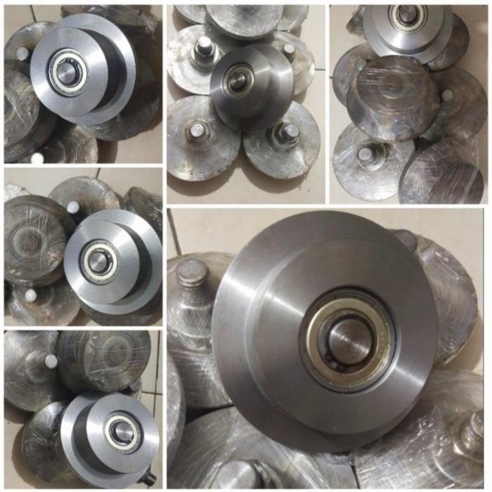 RODA LIFT BARANG RELL UNP 100X50MM BAHAN AS DOUBEL BEARING AS MUR SIAP ...