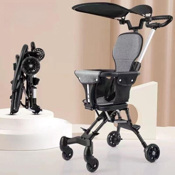 Foldable Stroller Lightweight Stable Soft Seat Hand Push For Baby ...