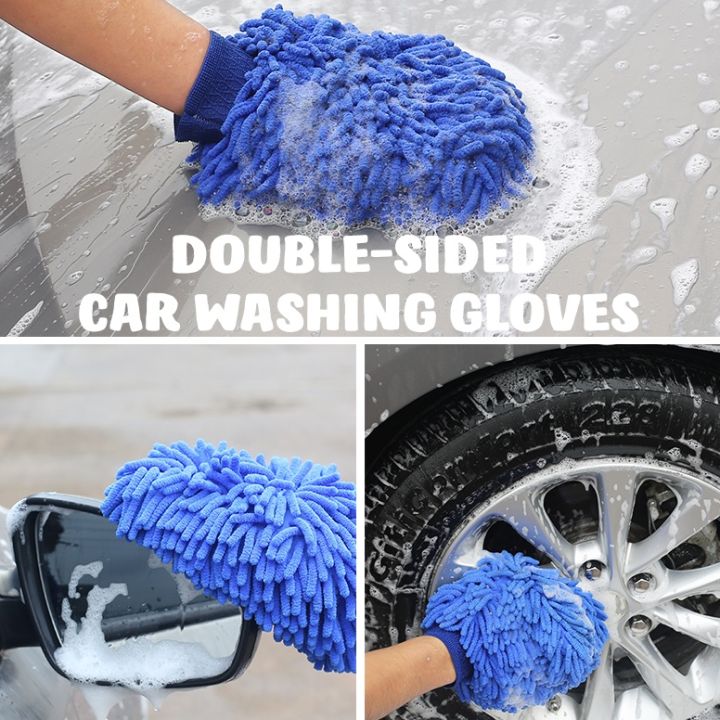 [SG Stock] Microfiber Car Washing Gloves Mittens - Clean and Wash Car ...