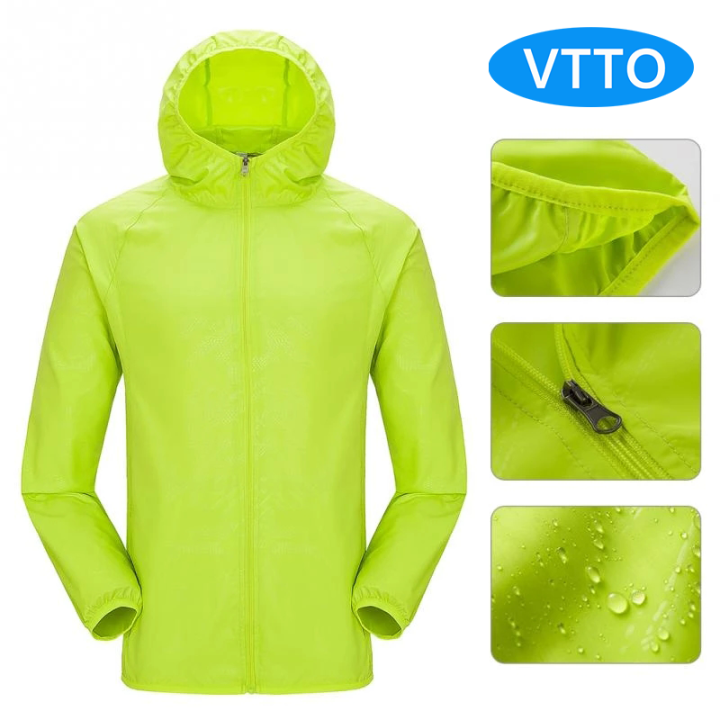 VTTO Unisex Raincoat Hiking Travel Waterproof Sunscreen Windproof ...