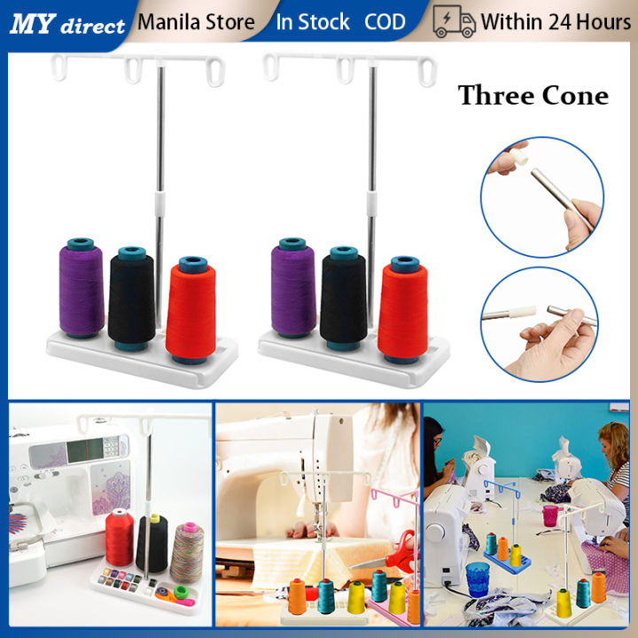 3 Cone Spool Thread Stand Rack for Sewing Embroidery Machines Serger ...