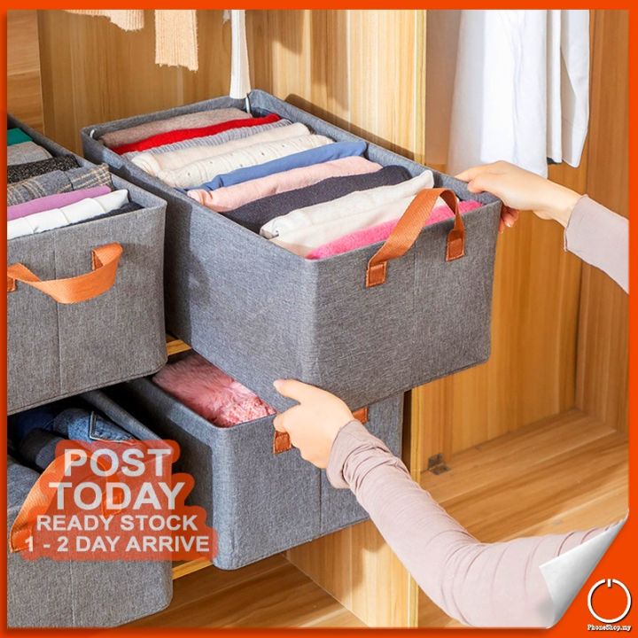 𝐄𝐀𝐒𝐘 𝐀𝐒𝐒𝐄𝐌𝐁𝐋𝐄 Collapsible Clothes Storage Box Steel Frame Foldable ...