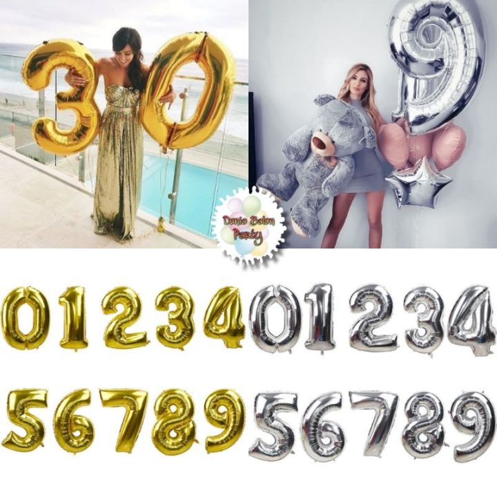 Balon Foil Huruf dan Angka Besar 80cm | Lazada Indonesia