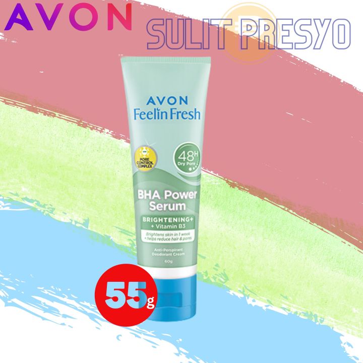 AVON Feeling Fresh BHA Power Serum Brightening+ Vitamin B3 Quelch ...