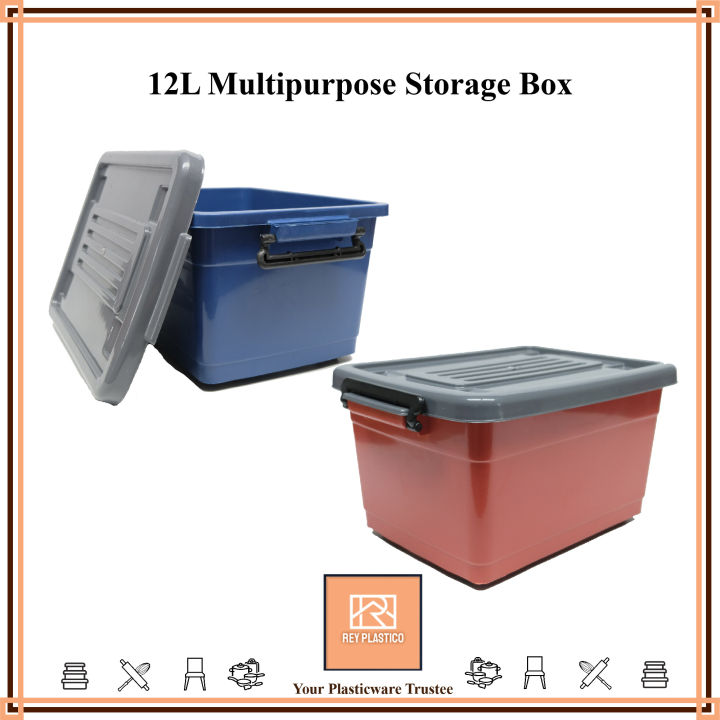 12 Liter Storage Box With Wheel/ Storage Cabinet/ Kotak Simpanan ...