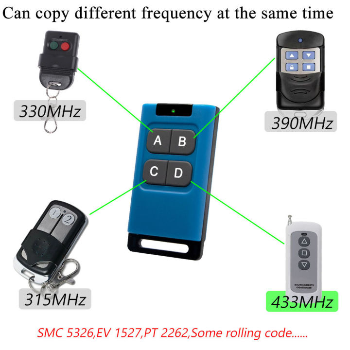 Multi Frequency Clone Remote Control 315MHz 330MHz 433MHz 300-915MHz Copy Remote Duplicator 8 ...