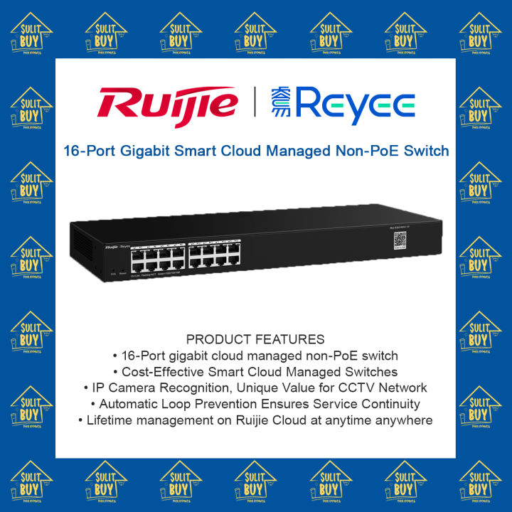 Ruijie | Reyee 16-Port Gigabit Smart Cloud Managed Non-PoE Switch ...