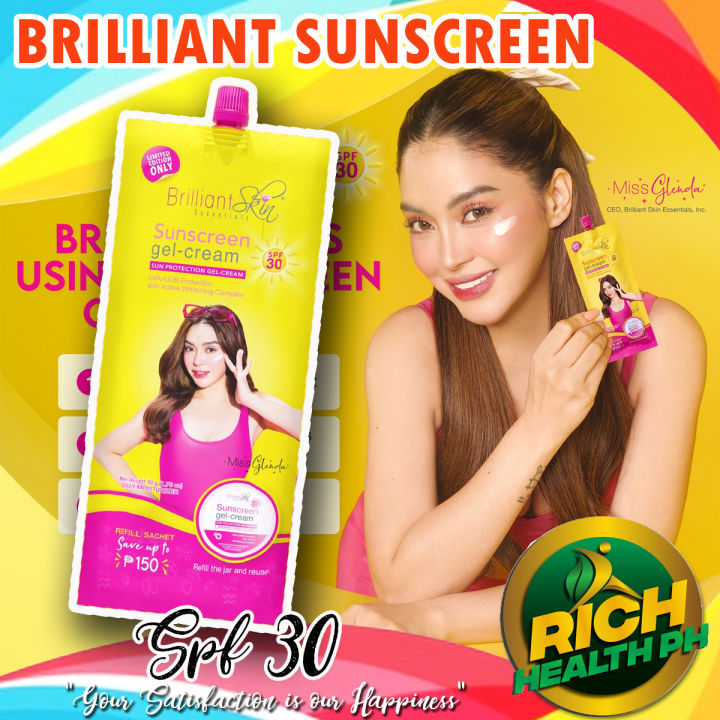 Brilliant Skin SUNSCREEN GEL CREAM 50g/20g/13g SPF30 (Original) | Lazada PH