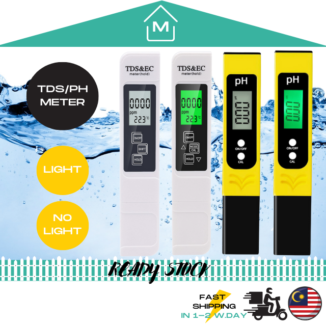 Portable Digital PH Meter Water Purity TDS EC Filter Meter Temperature ...