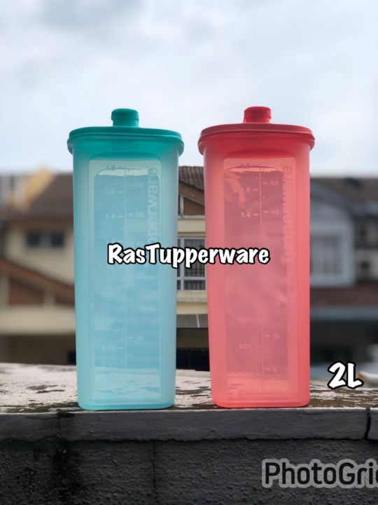 TUPPERWARE SLIM LINE 2L(ORANGE/TOQUIOSE) | Lazada