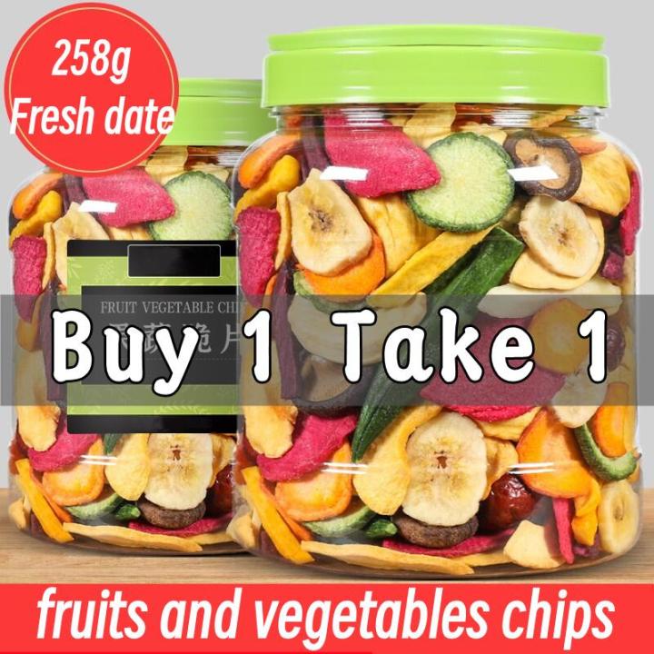 『buy 1 take 1』258g fruits and vegetables chips Mixed veggie crisps crispy fruit and vegetables ...
