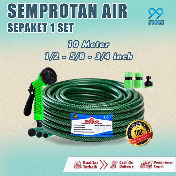 SELANG AIR PLUS SEMPROTAN AIR TAMAN KEBUN /SELANG AIR 10 METER SEPAKET ...