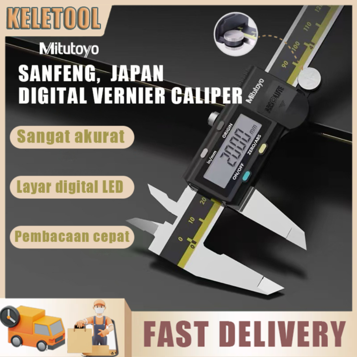 Mitutoyo Digital Caliper Presisi Tinggi Digital Sketmat Vernier Caliper ...