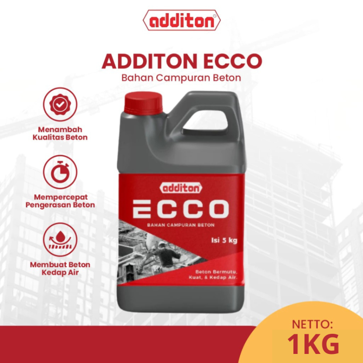 Additon Ecco Bahan Campuran Beton Semen Ukuran 1Kg Mempercepat ...