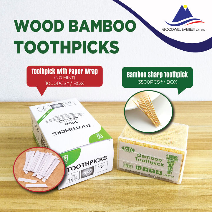 Disposable Bamboo Sharp Toothpicks / Pengcungkil Gigi / 竹牙签 / 牙签 | Lazada