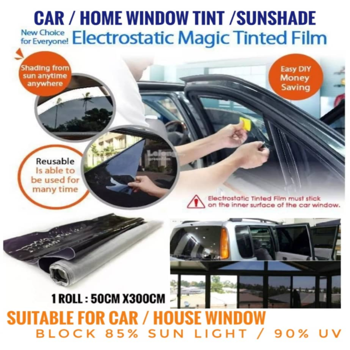 Car Tinted Film Magic Tint Car Sunshade Window Sun Shade Cover Sunshield Sun Protector Uv ...