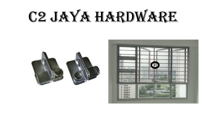 (Metal) Sliding Door Chain Locks/Pagar Drill Window Lock/Gate HInges ...