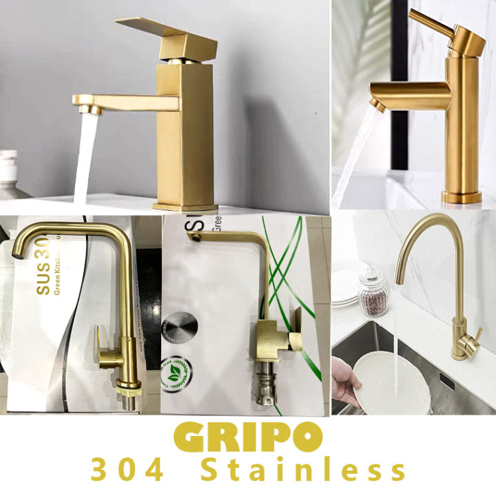 Gold 304 Stainless Faucet / Gripo | Lazada PH