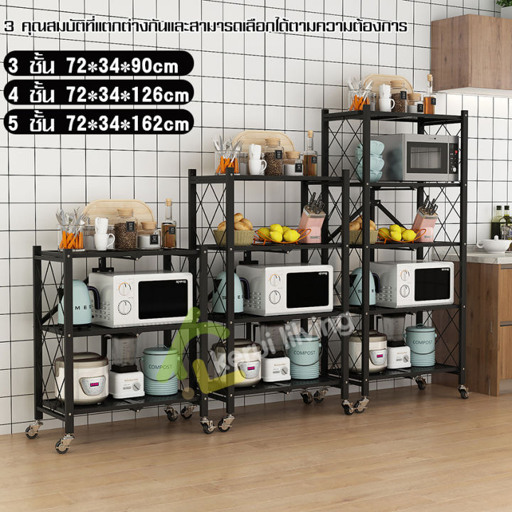 intime mall ชั้นเก็บของ ชั้นวางมีล้อ พับเก็บได้ ชั้นวางประหยัดพื้นที่ ...