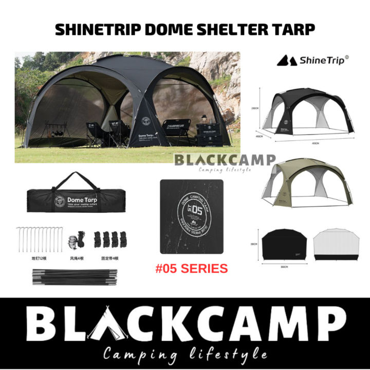 ShineTrip Dome Shelter PU3000mm Dome Tarp with Door Cloth Door Net Tent ...