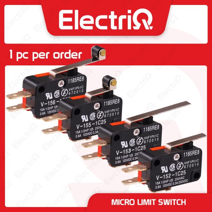 Electriq Audio Micro Limit Switch Snap Long Straight Hinge Lever Arm SPDT Switch 15A | Lazada PH