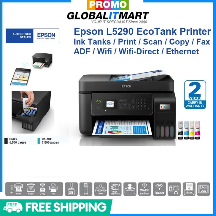 Epson EcoTank L5290 A4 Wi-Fi All-in-One Ink Tank Printer with ADF ...