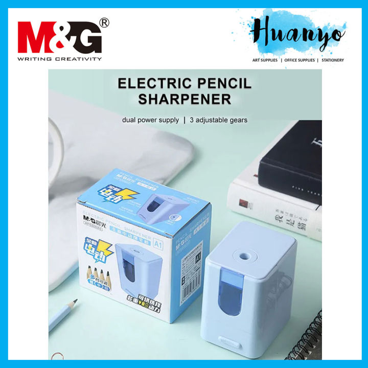 M&G Electronic Automatic Desk Pencil Sharpener (Dual Power Supply, Free ...