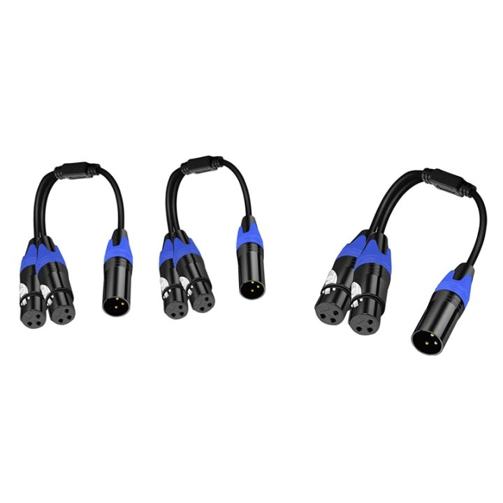 R01 Male to 2 Female XLR Y Splitter Micrphone Cable,3Pin XLR Female to ...