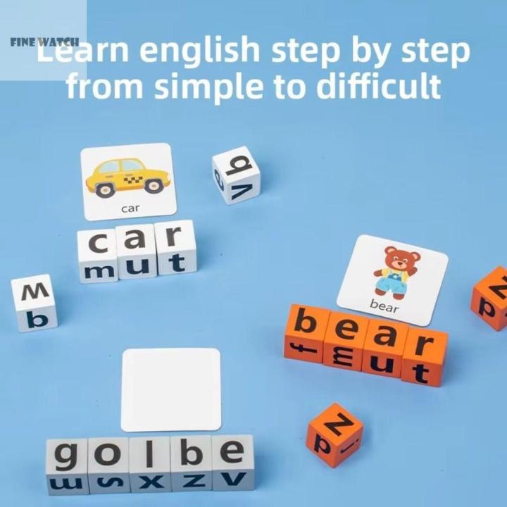 FINE Word Spelling Game Alphabet Spelling Game Baby Learning Cards ...