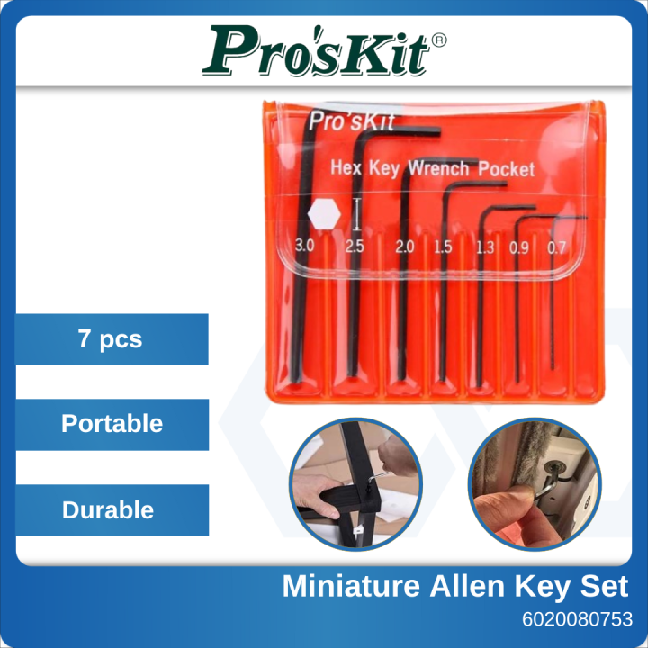 PRO'SKIT 8PK-022 Miniature L Shaped Hex Key Set | Lazada