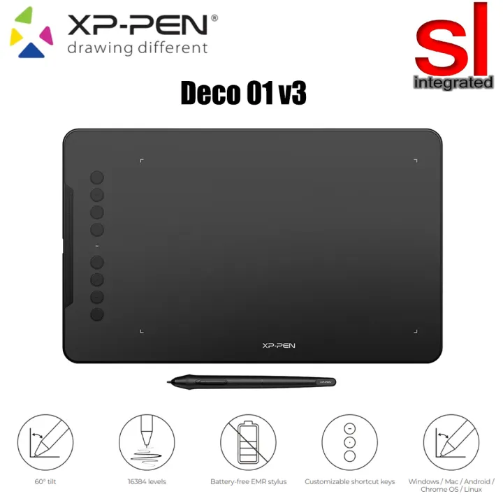 XP-Pen Deco 01 V3 Drawing Graphics Tablet | Lazada