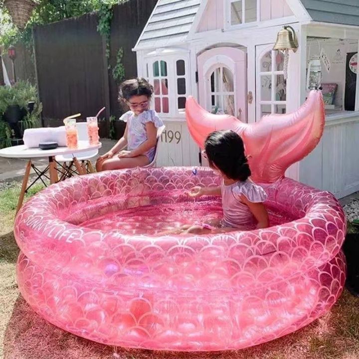 【Fast delivery】 Mermaid tail inflatable swimming pool, suitable for ...