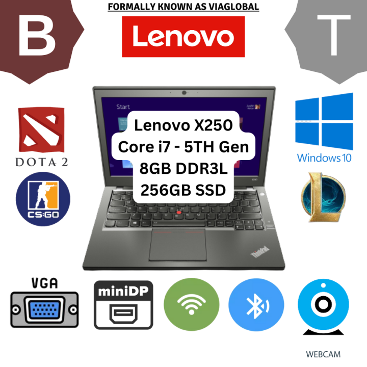 LENOVO Ultrabook X250 CORE i7 5th Gen - 8GB RAM - SSD Storage - Wifi ...