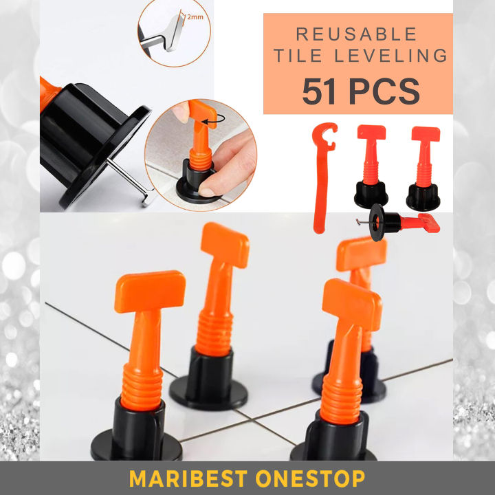 51pcs Set Construction Tools Wall Floor Tile Leveling System With