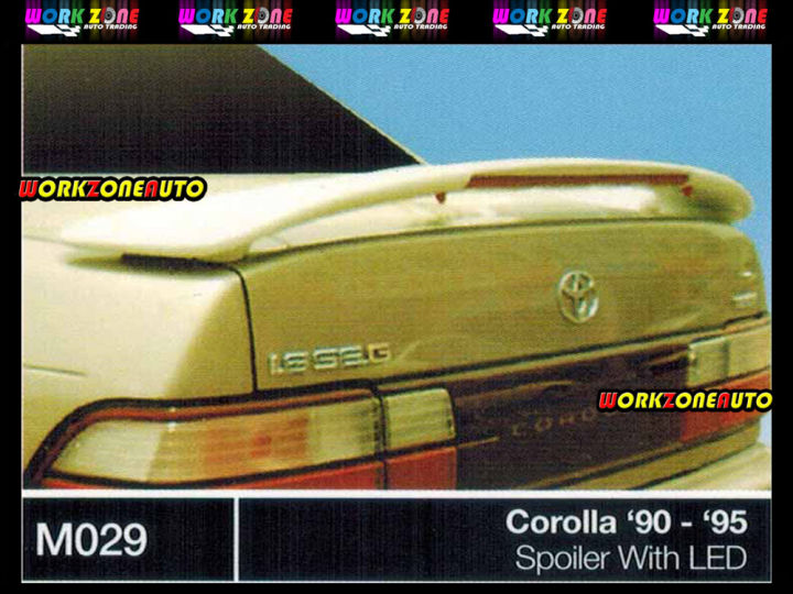 M029 Toyota Corolla 90-95 Fiber Spoiler With Long LED Body kit Bodykit ...