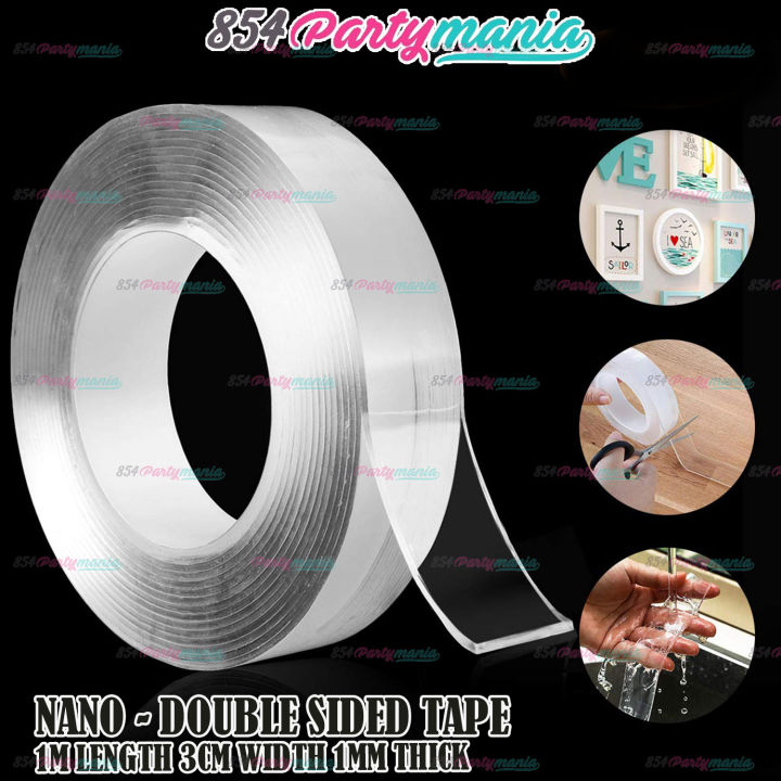 Nano Double Sided Tape Heavy Duty,Multipurpose Transparent Poster Tape, Adhesive Strips Strong ...