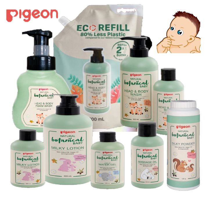 Pigeon Natural Botanical Series Baby Head & Body Wash / Baby Water Gel ...