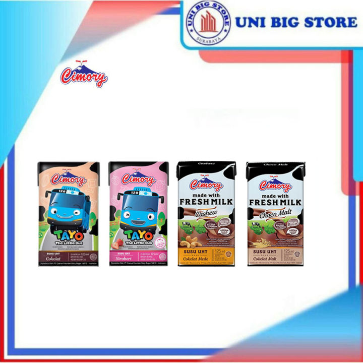 Susu Cimory UHT Milk Coklat - Strawberry - Cashew - Choco Malt 125 ml ...