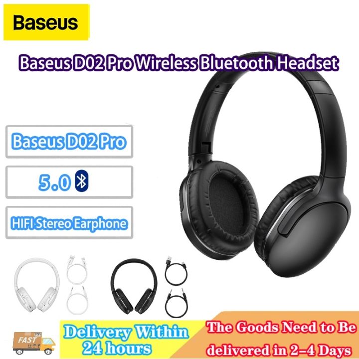 Baseus D02 Pro Wireless Bluetooth Headset Foldable Sport Headsets 5.0 ...