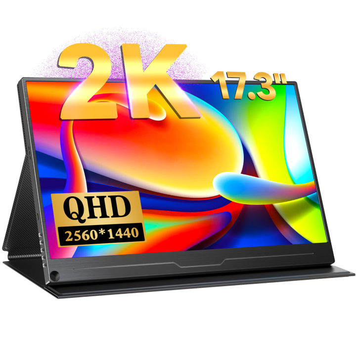 UPERFECT 17.3'' 2K Portable Monitor Mobile Display 2560 x 1440 laptop ...
